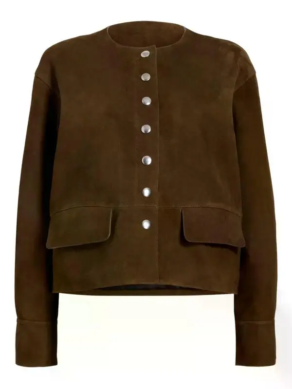 Proenza Schouler White Label Button-front Suede Jacket