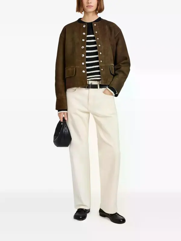 Proenza Schouler White Label Button-front Suede Jacket