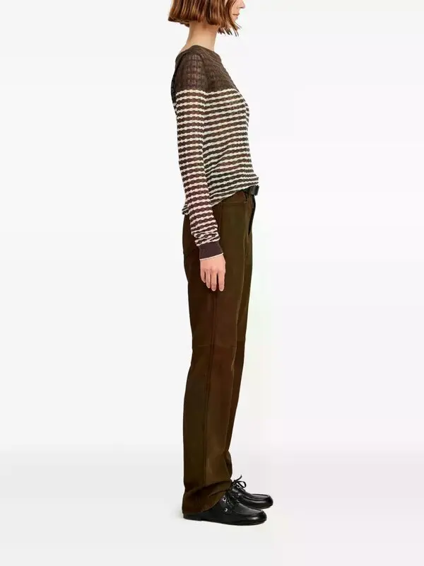 Proenza Schouler White Label Suede Straight-leg Trousers