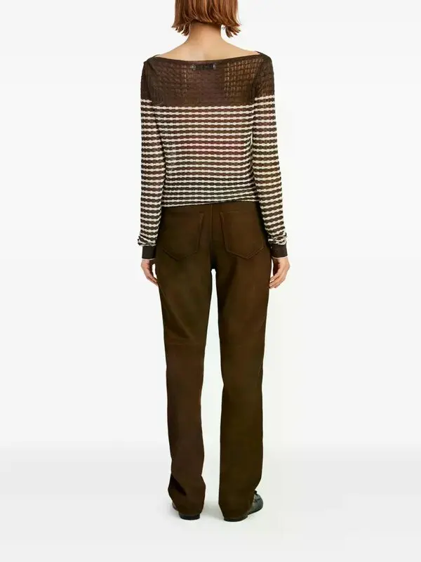 Proenza Schouler White Label Suede Straight-leg Trousers