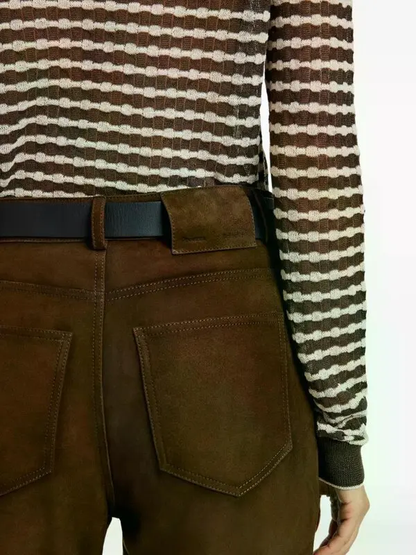 Proenza Schouler White Label Suede Straight-leg Trousers