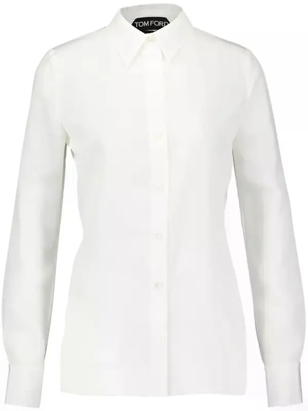 TOM FORD Long-sleeved Satin-weave Shirt