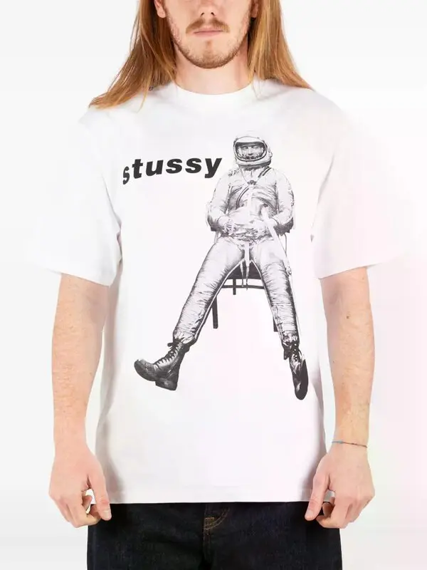 StÜssy Astronaut-print T-shirt - White