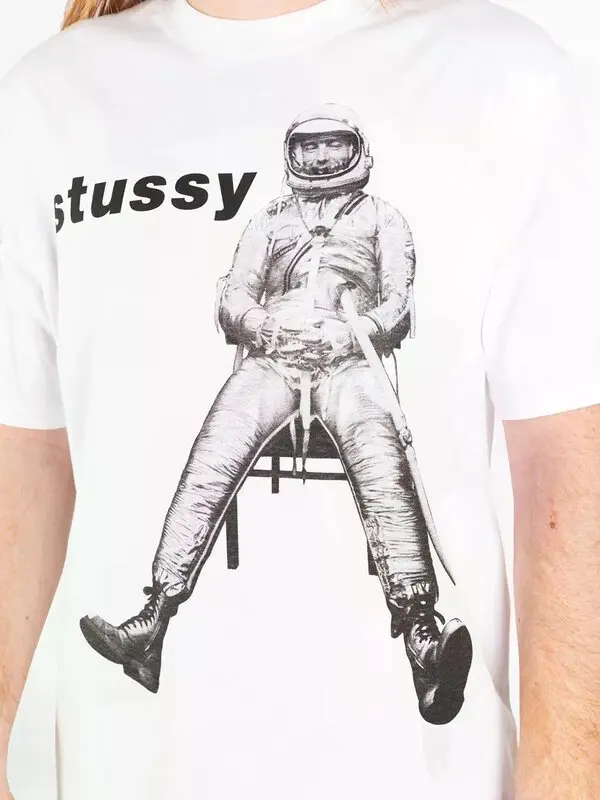 StÜssy Astronaut-print T-shirt - White