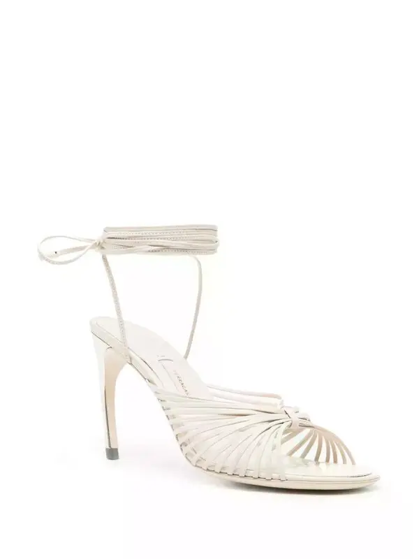 FERRAGAMO 85mm Caged Leather Sandals