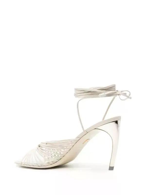 FERRAGAMO 85mm Caged Leather Sandals