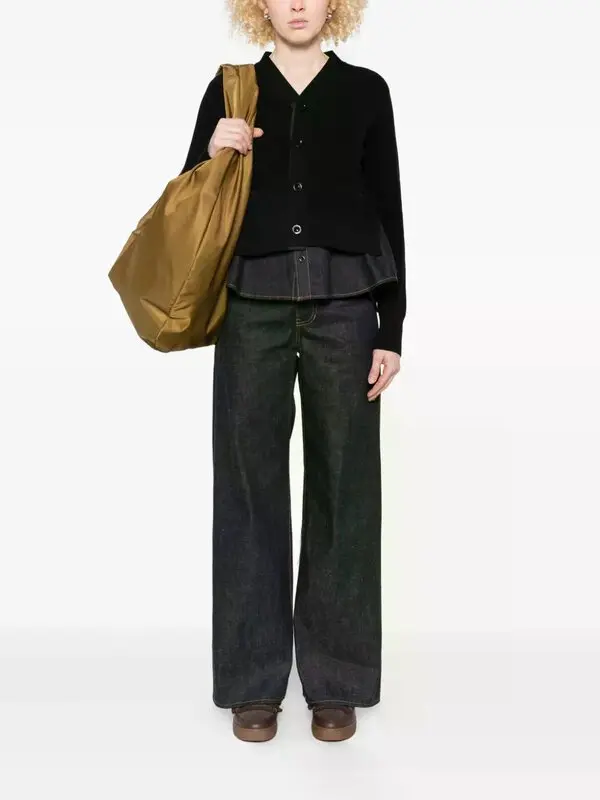 Sacai Paneled Cotton Jeans