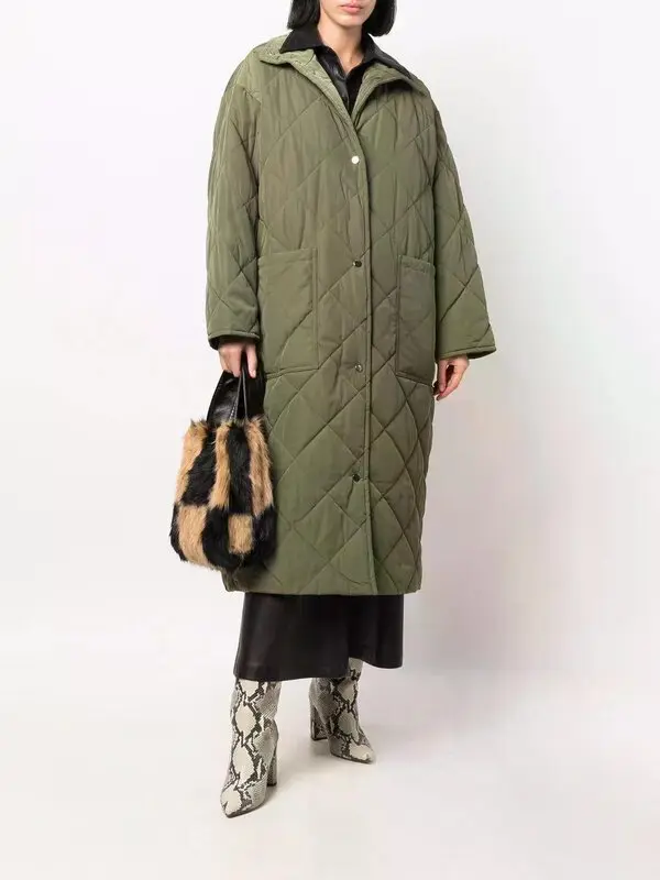 STAND STUDIO Recycled Polyester Quilted Overcoat