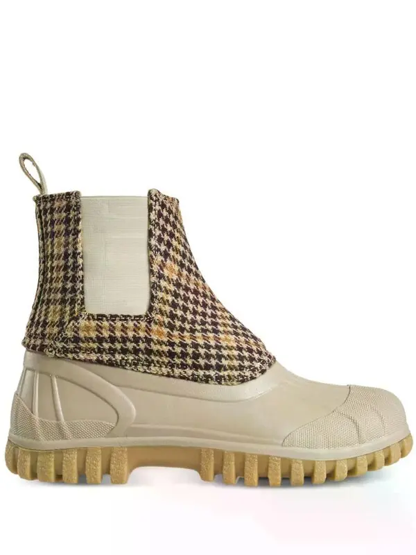 Diemme Balbi Houndstooth Chelsea Boots - Brown