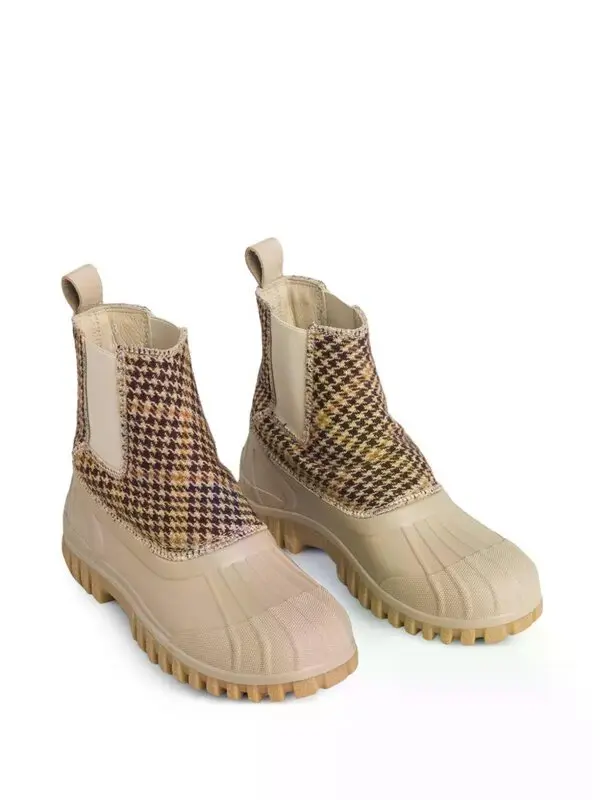Diemme Balbi Houndstooth Chelsea Boots - Brown