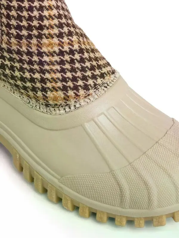 Diemme Balbi Houndstooth Chelsea Boots - Brown