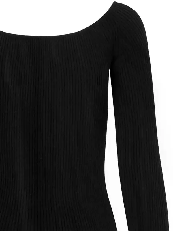 SAMSOE SAMSOE Ribbed Scoop-neck Top