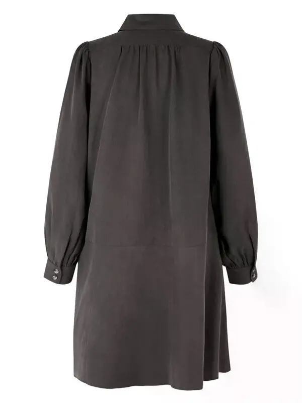 SAMSOE SAMSOE Collared Puff-sleeve Mini Shirt Dress
