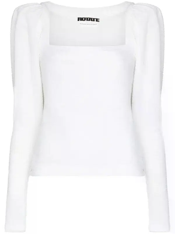 ROTATE BY BIRGER CHRISTENSEN Stevie Square-neck Top - White
