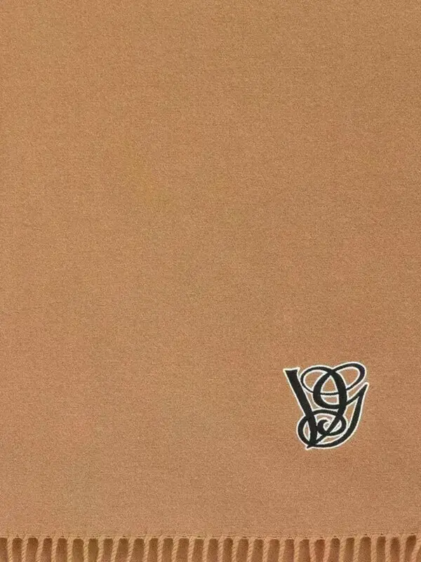 Valentino Garavani Embroidered Wool And Cashmere Scarf - Neutrals
