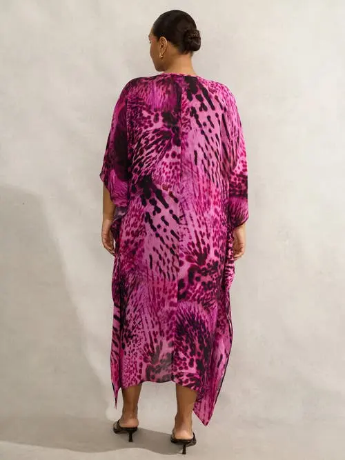 LIVE UNLIMITED Animal Print Kaftan Dress