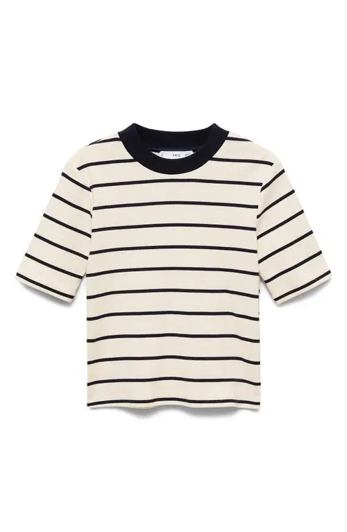 Mango Striped Cotton T-shirt