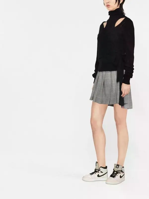 GANNI Brushed Cut-out Wrap Top