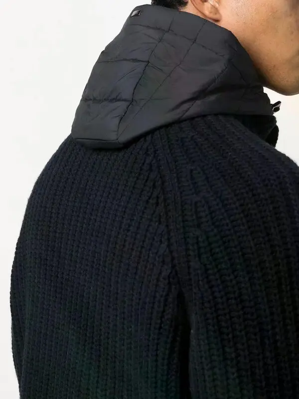 Herno Padded-hood Knit Jacket