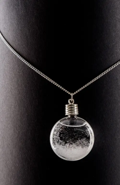 HEEBIE JEEBIES Storm Glass Silver Plated Pendant Necklace
