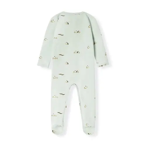 MILKBARN Stretch Fleece Zipper Footed Romper - Lil' Penguin