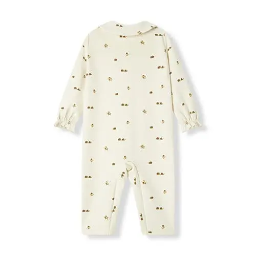 MILKBARN Stretch Fleece Collar Jumpsuit - Lil' Mushroom