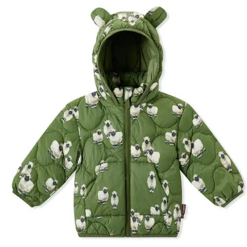 MILKBARN Quilted Down Hooded Jacket - Valais Sheep