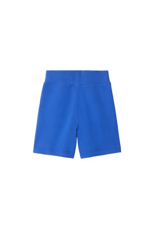 Burberry Check Trim Cotton Shorts - Hyacinth Blue