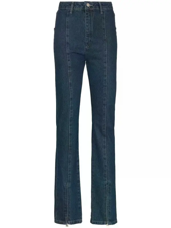 ROTATE BY BIRGER CHRISTENSEN Jada Zip-ankle Flared Jeans