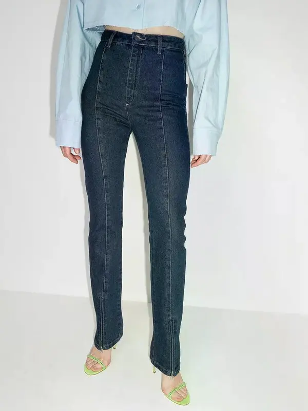ROTATE BY BIRGER CHRISTENSEN Jada Zip-ankle Flared Jeans