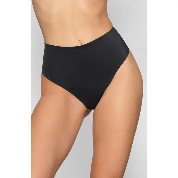 SKIMS Smoothing Intimates High Waist Thong - Onyx