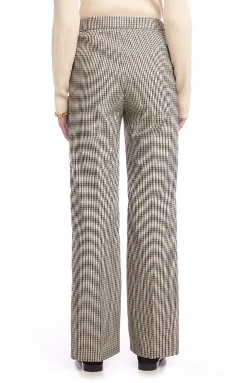 Karen Kane Check Straight Leg Pants
