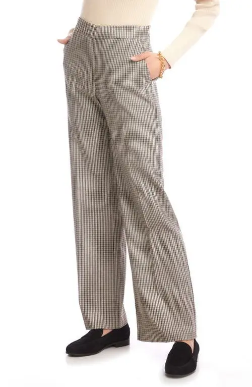 Karen Kane Check Straight Leg Pants