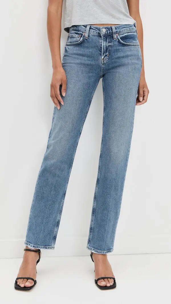 AGOLDE Low Rise Slim Leg Jeans