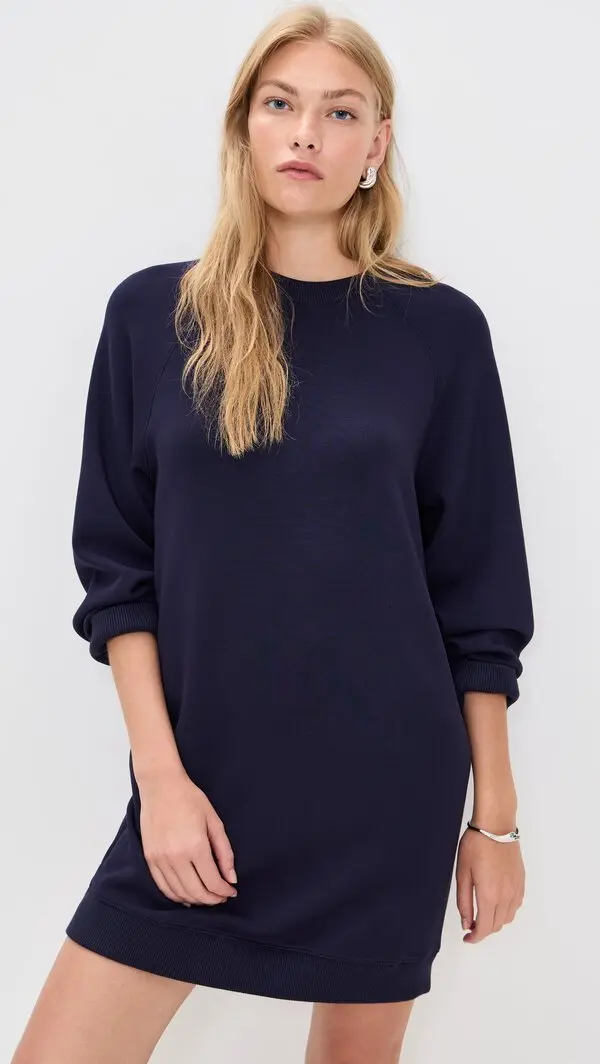 LE BOP Jamie Sweatshirt Mini Dress - Navy