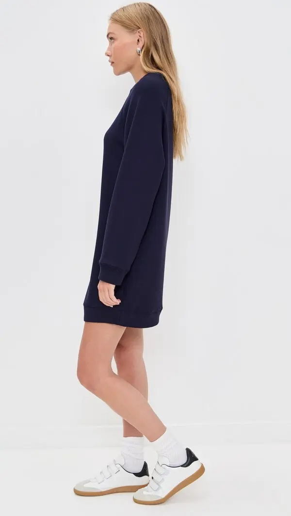 LE BOP Jamie Sweatshirt Mini Dress - Navy
