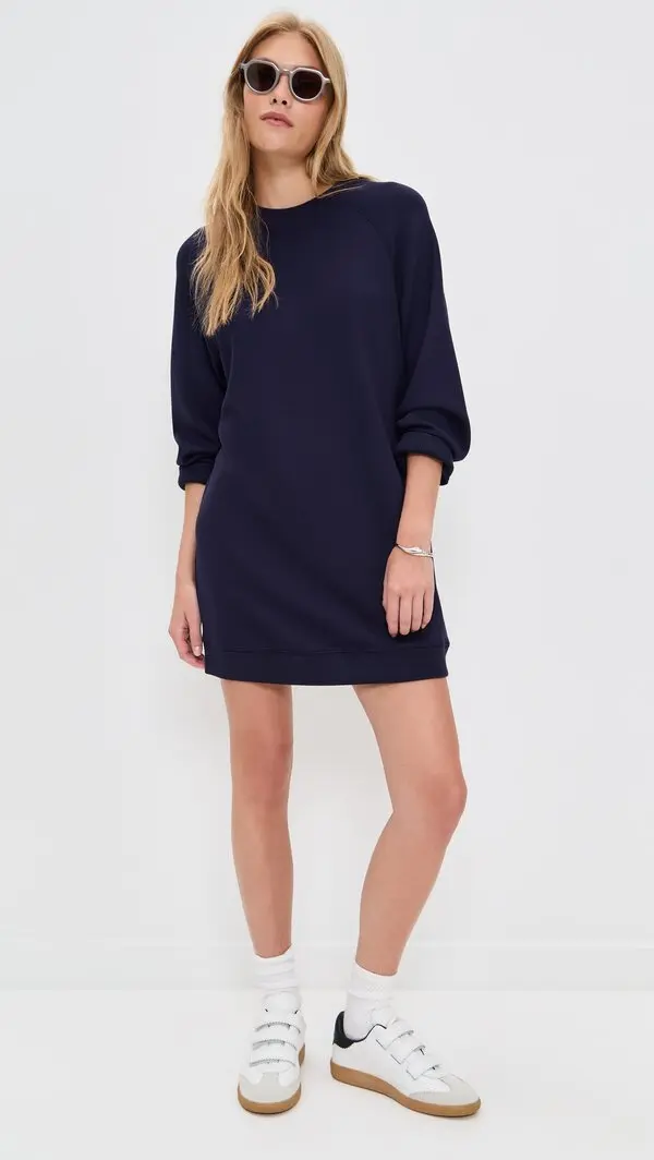 LE BOP Jamie Sweatshirt Mini Dress - Navy