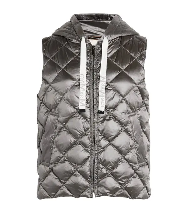 Max Mara Quilted Canvas Gilet - Grey
