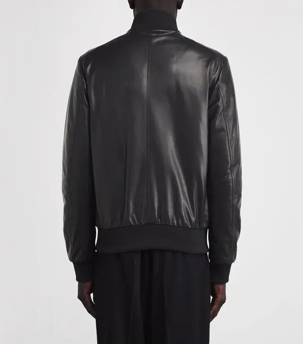 MOORER Leather Bomber Jacket