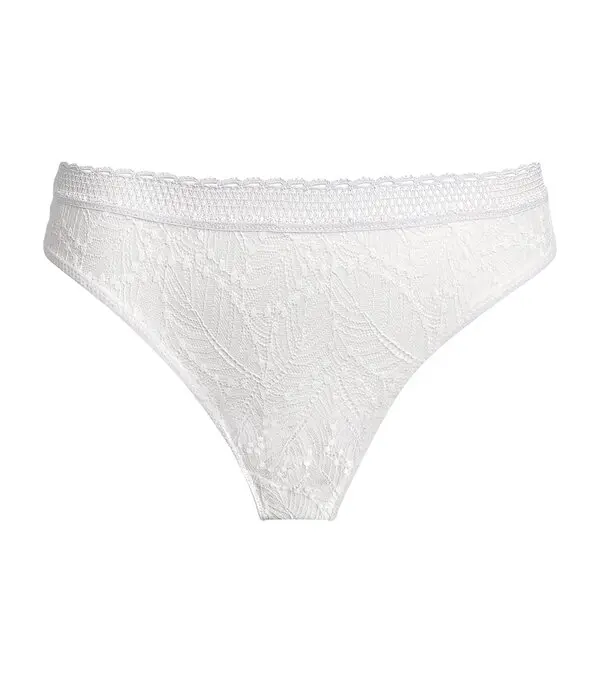 Simone Perele Lace Comète Tanga Thong - White
