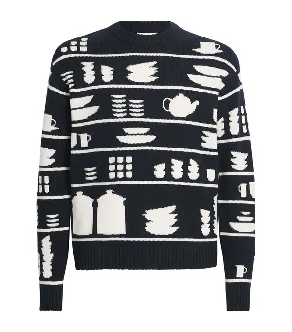 JW Anderson Wool Jacquard Sweater - Black