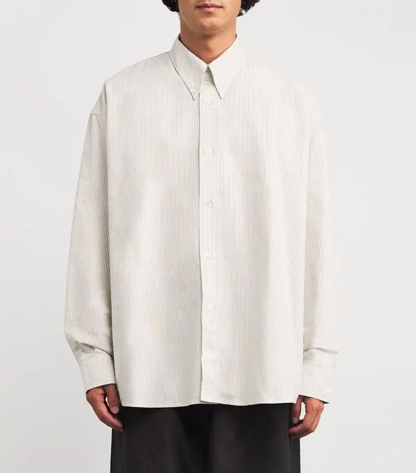 Studio Nicholson Cotton Stripe Oversized Ruskin Shirt