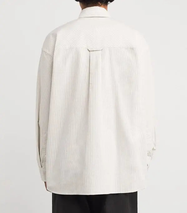 Studio Nicholson Cotton Stripe Oversized Ruskin Shirt