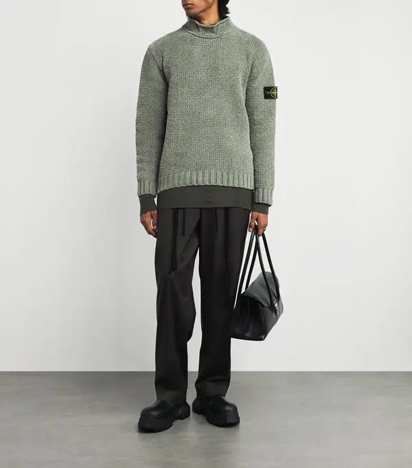 Stone Island Cotton Funnel Neck Sweater