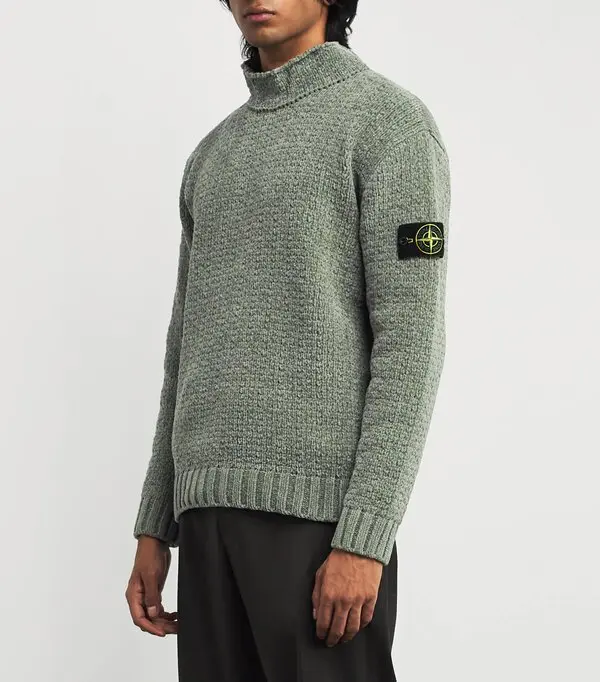 Stone Island Cotton Funnel Neck Sweater