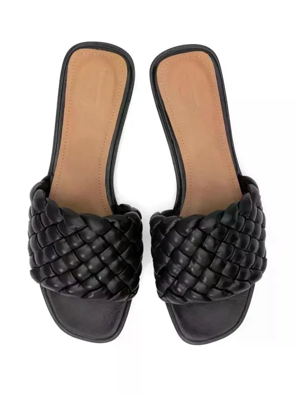 FLATTERED Minou Woven-leather Flat Sandals