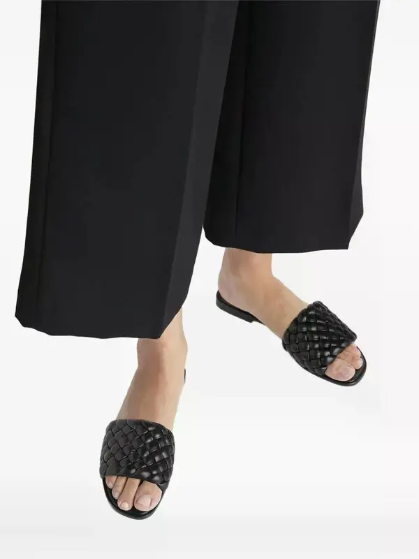 FLATTERED Minou Woven-leather Flat Sandals