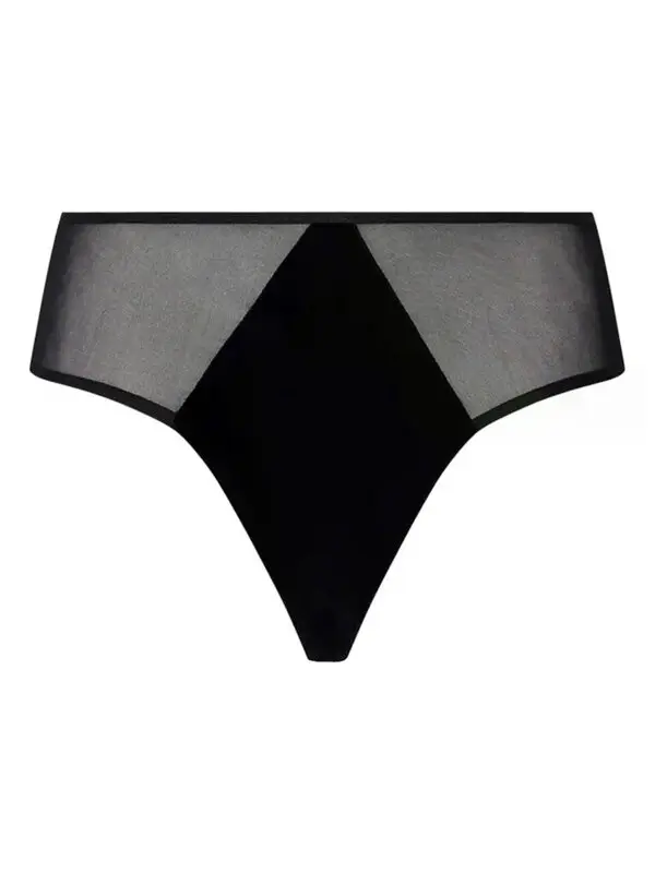 UNDRESS CODE Velvet Mesh Briefs - Black