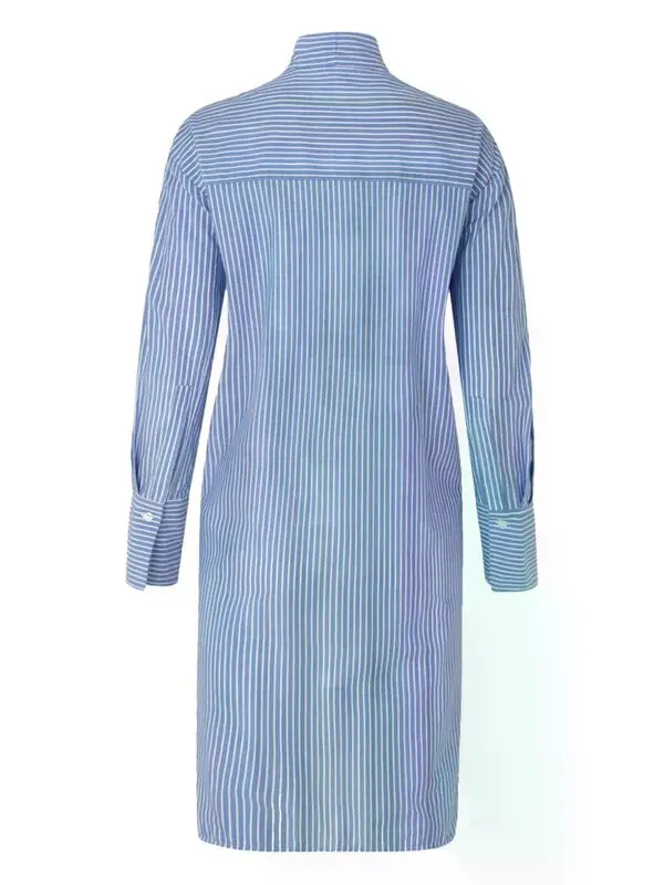 Baum Und Pferdgarten Stripe Tie-neck Midi Shirt Dress