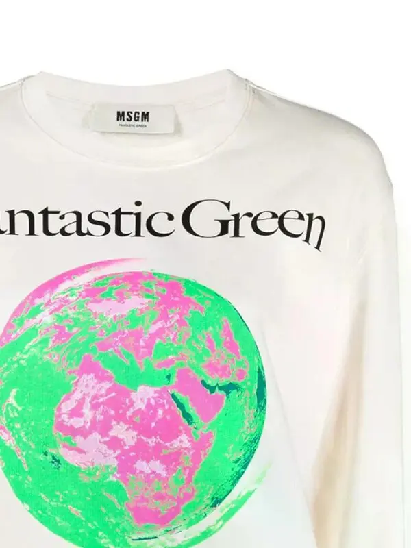 MSGM Globe-print Sweatshirt